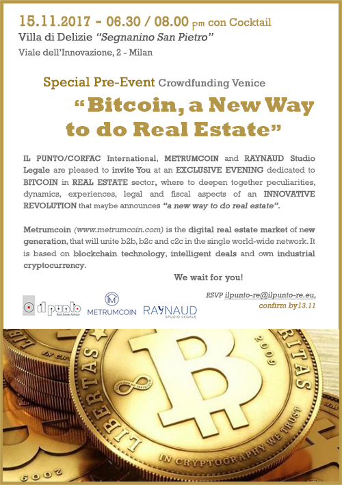 15.11, Milan | INVITATION Special Event “Bitcoin, a New Way to Do Real ...